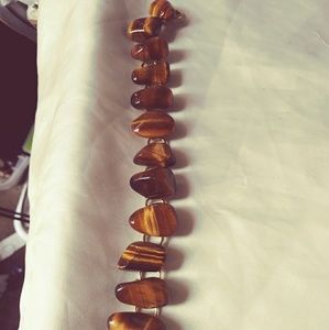 Vintage | Other | Vintage 36ct Real Tigers Eye Stone Bracelet | Poshmark